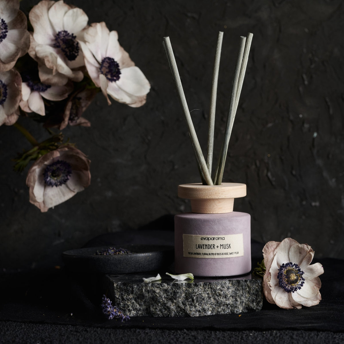 Lavender + Musk 120ml Reed Diffuser – evaparoma.com