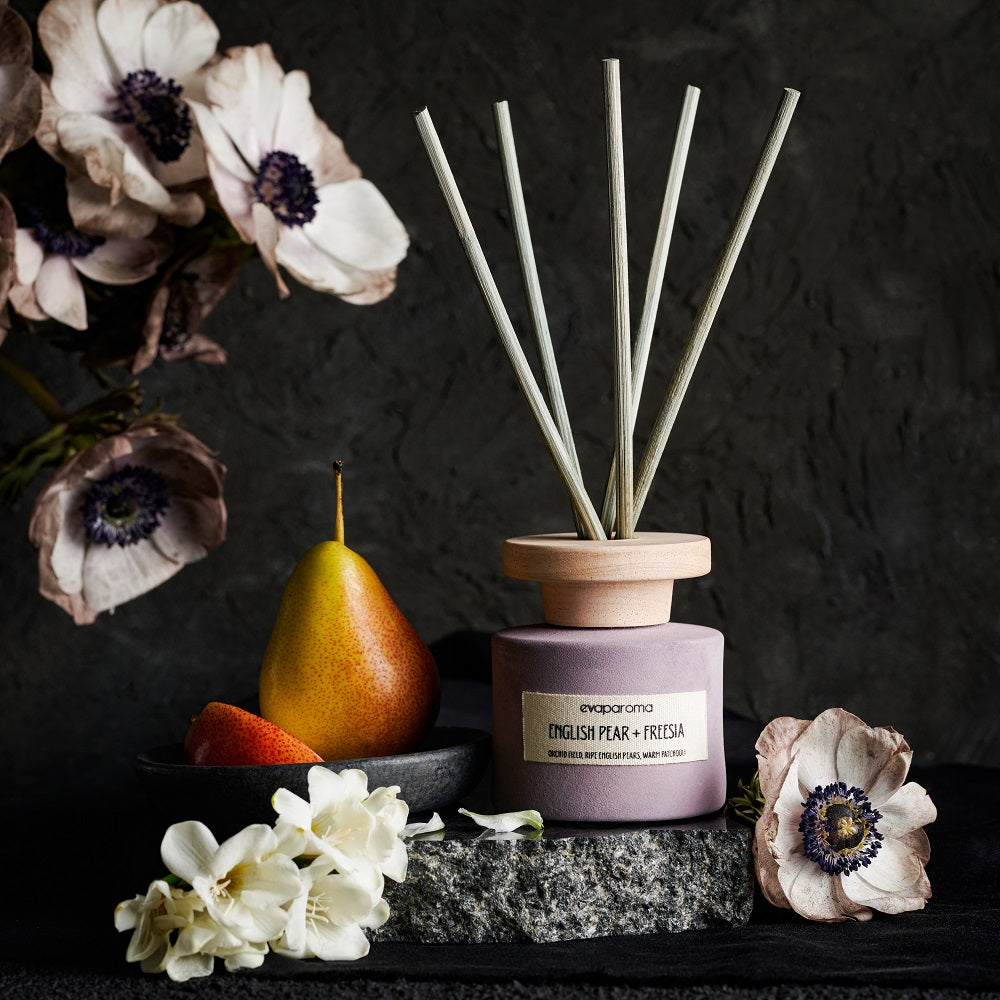 English Pear + Freesia 120ml Reed Diffuser – evaparoma.com